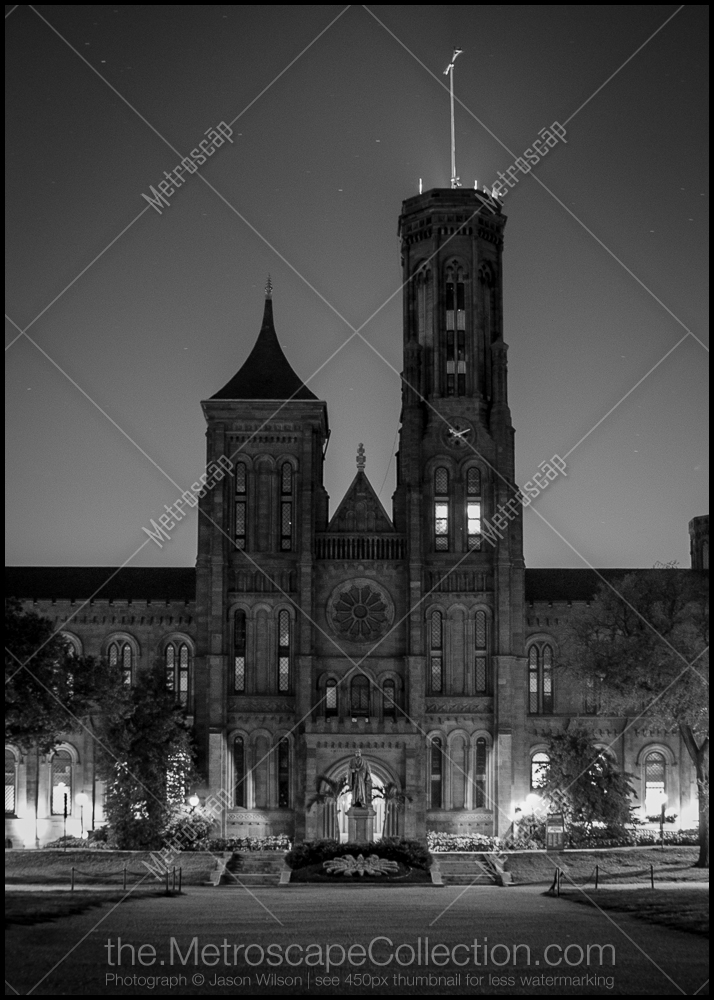 The Original Smithsonian Castle black and white Photography