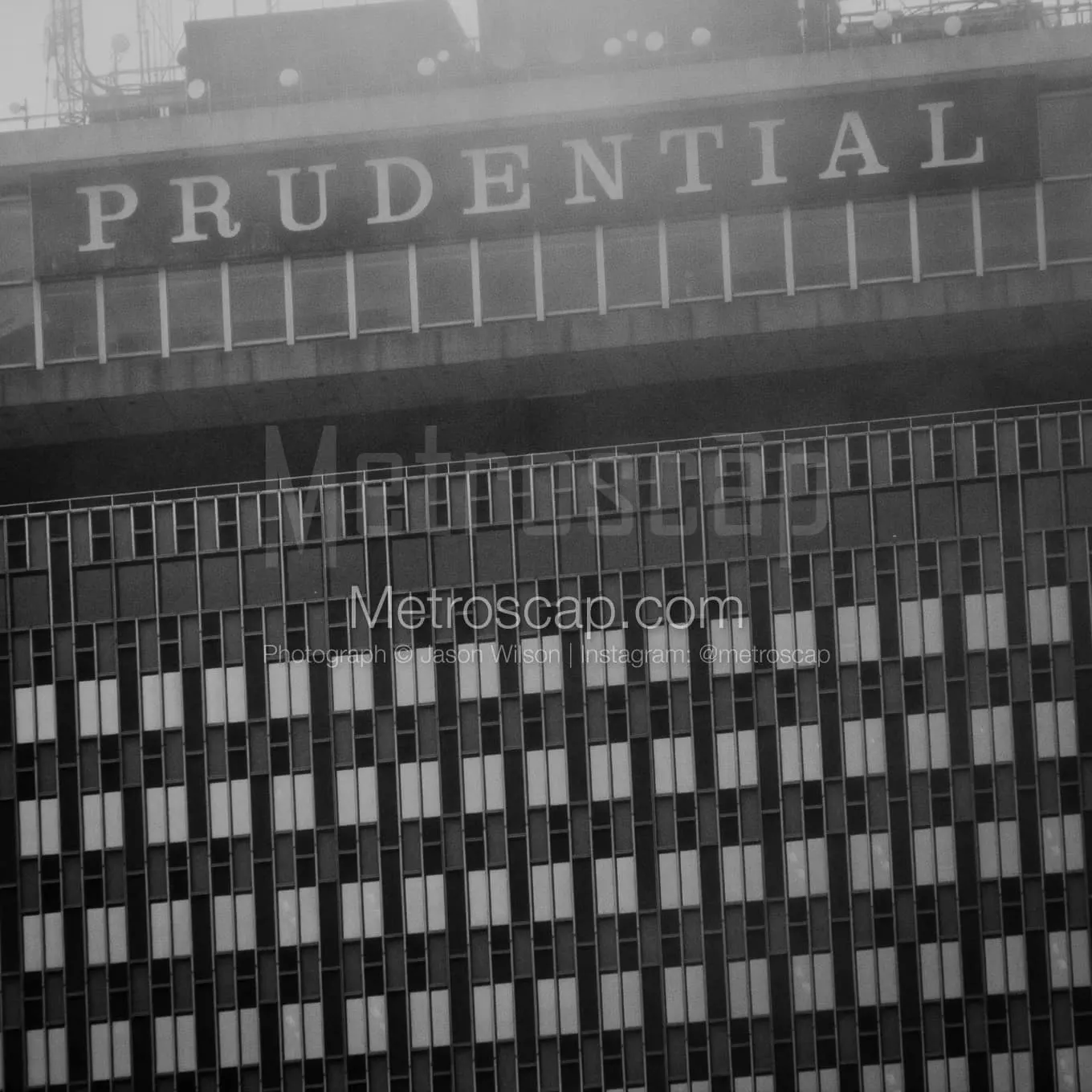 Boston Prudential Tower Black and White