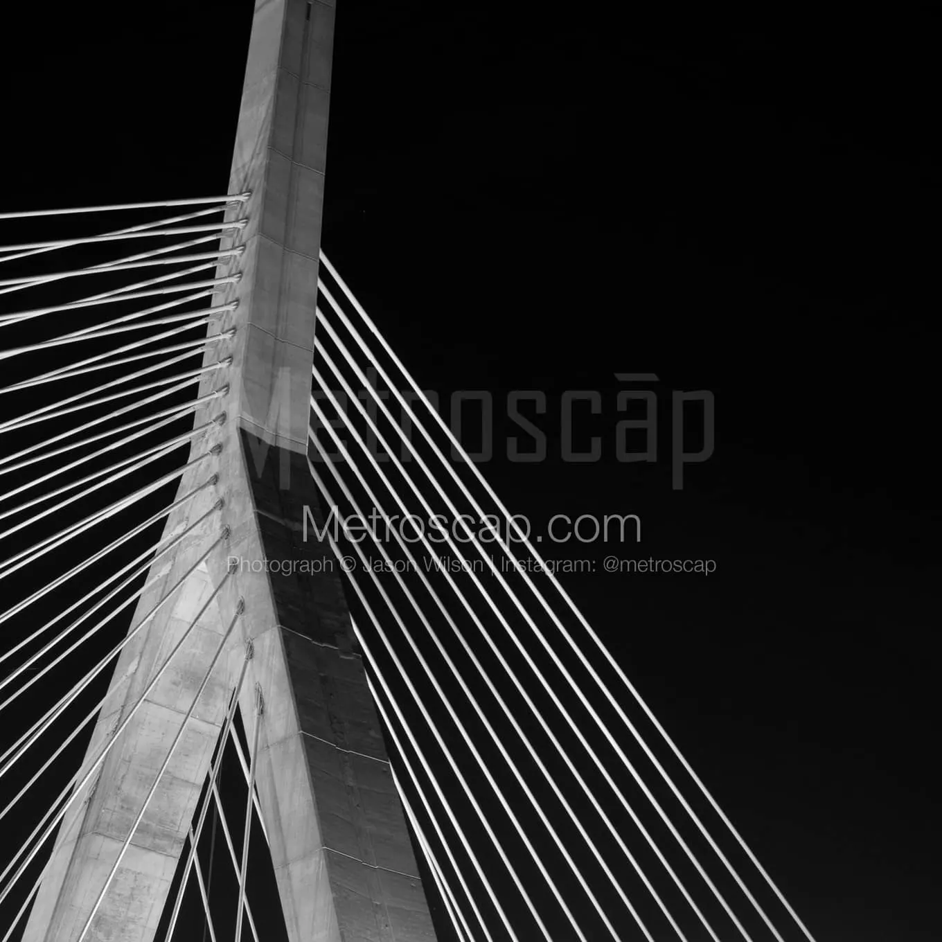Boston Photos Black and White: The North Spire of the Bunker Hill Bridge