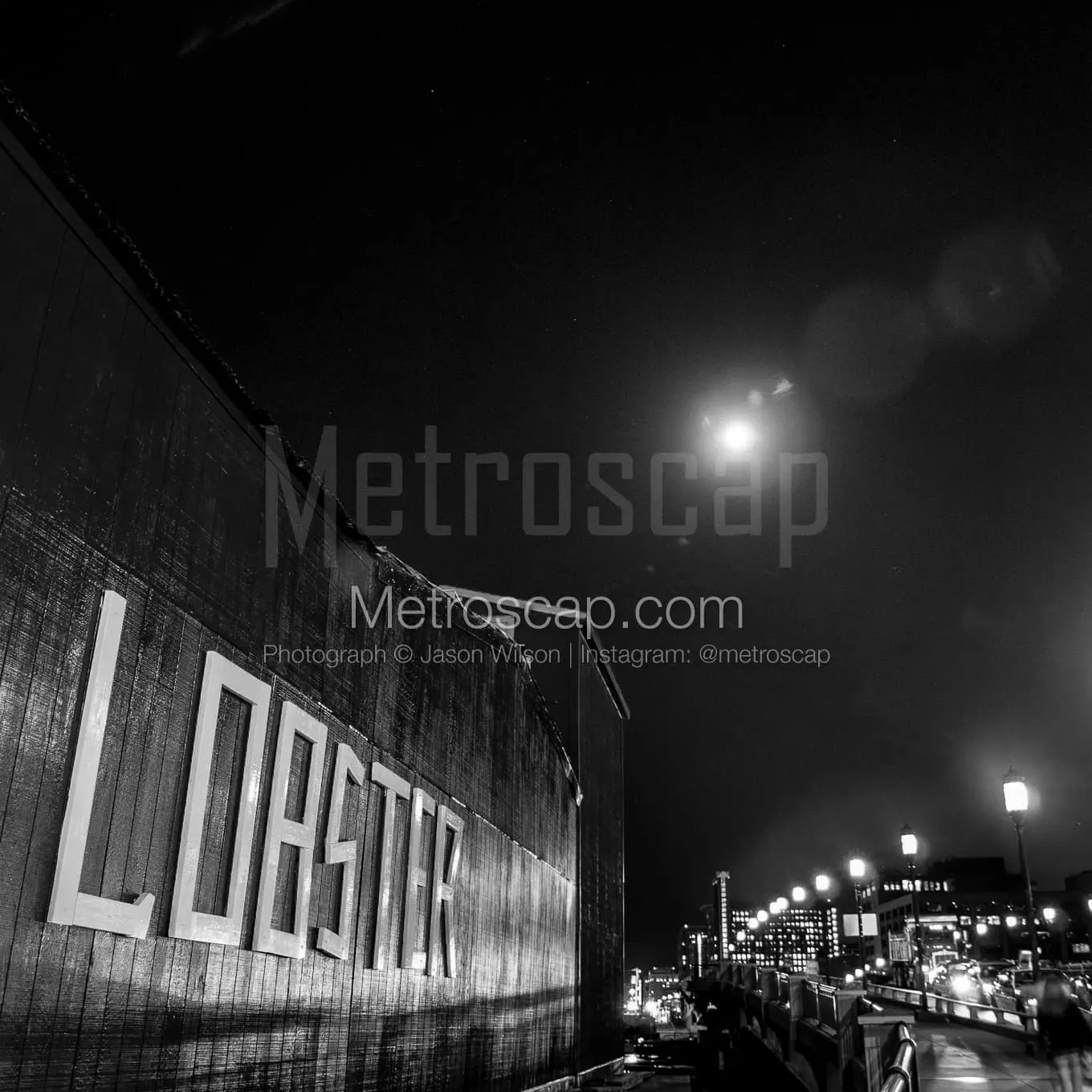 Boston Pictures Black and White: The James Hook Lobster Company Building