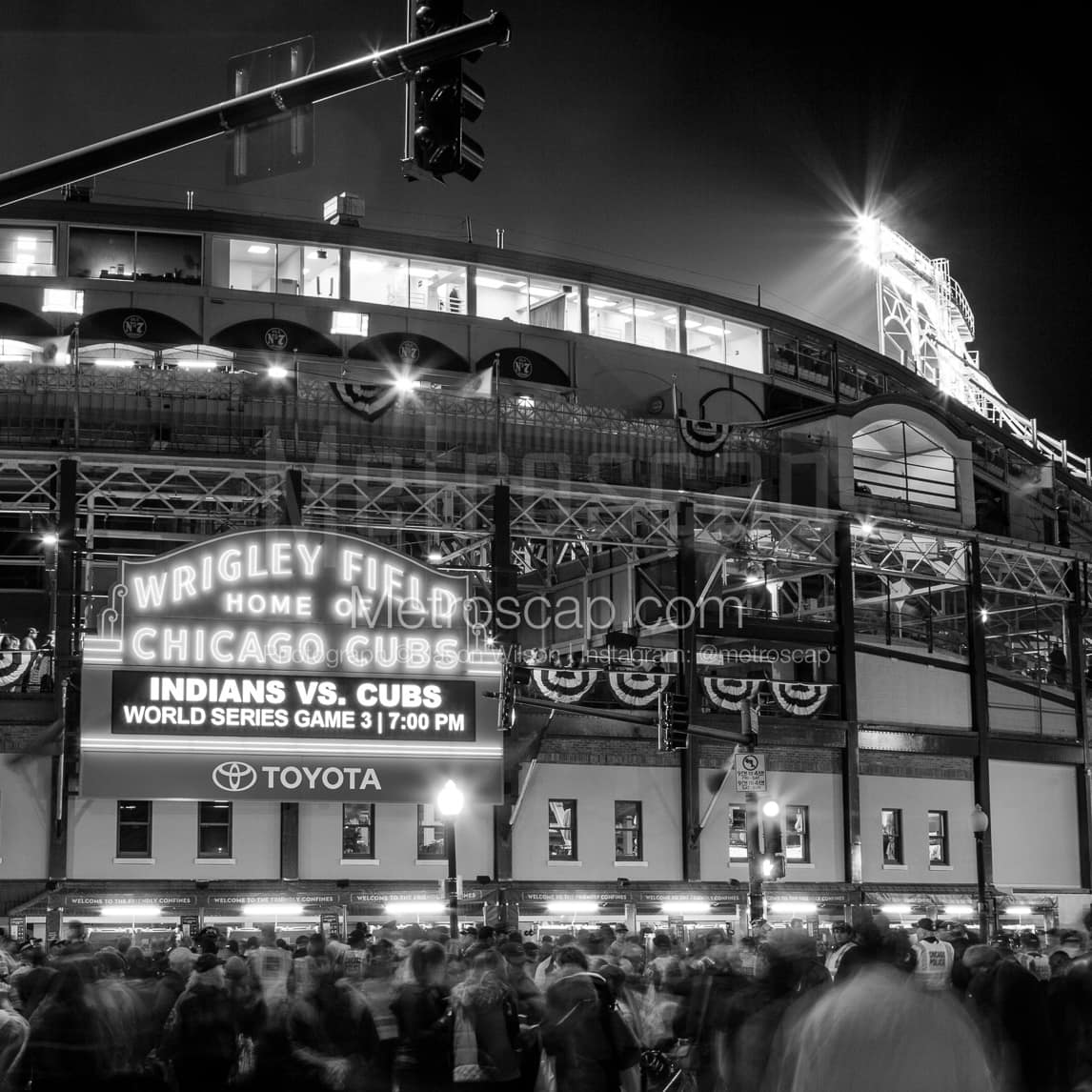 Wrigley Field Black and White Photos
