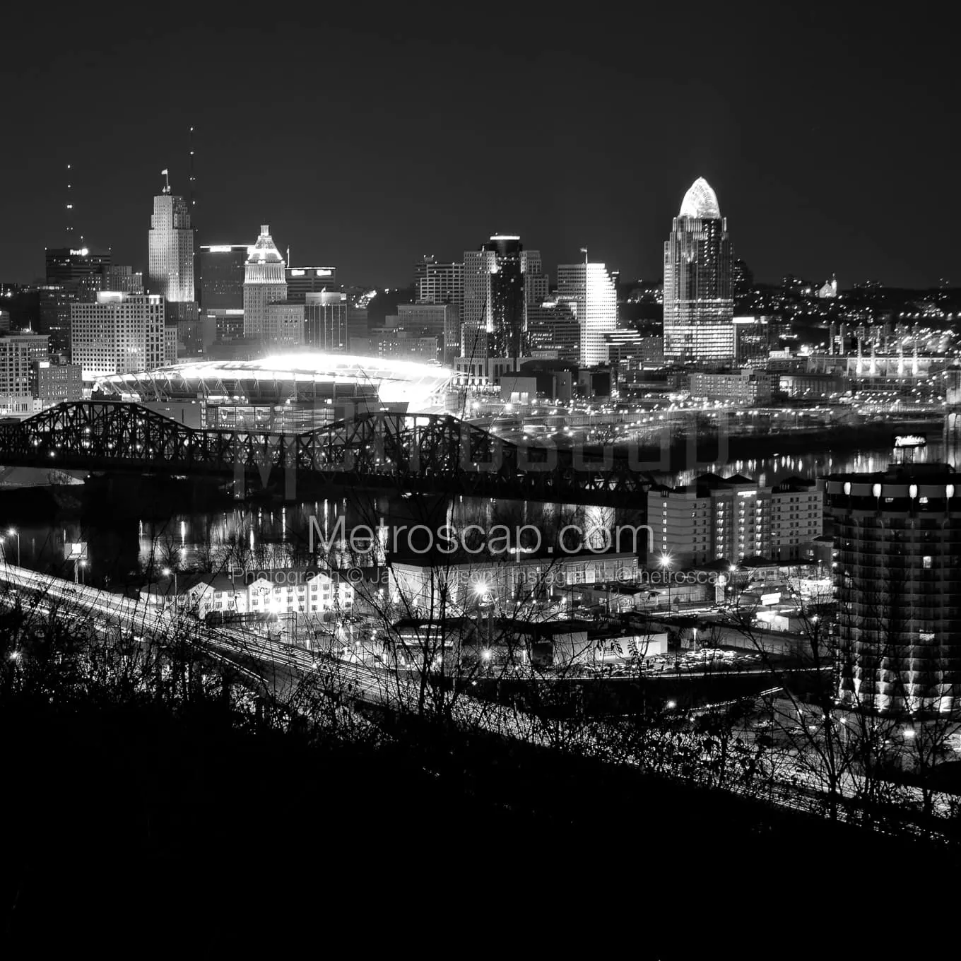 Cincinnati Photography Black and White: The New Cincinnati Skyline from ...