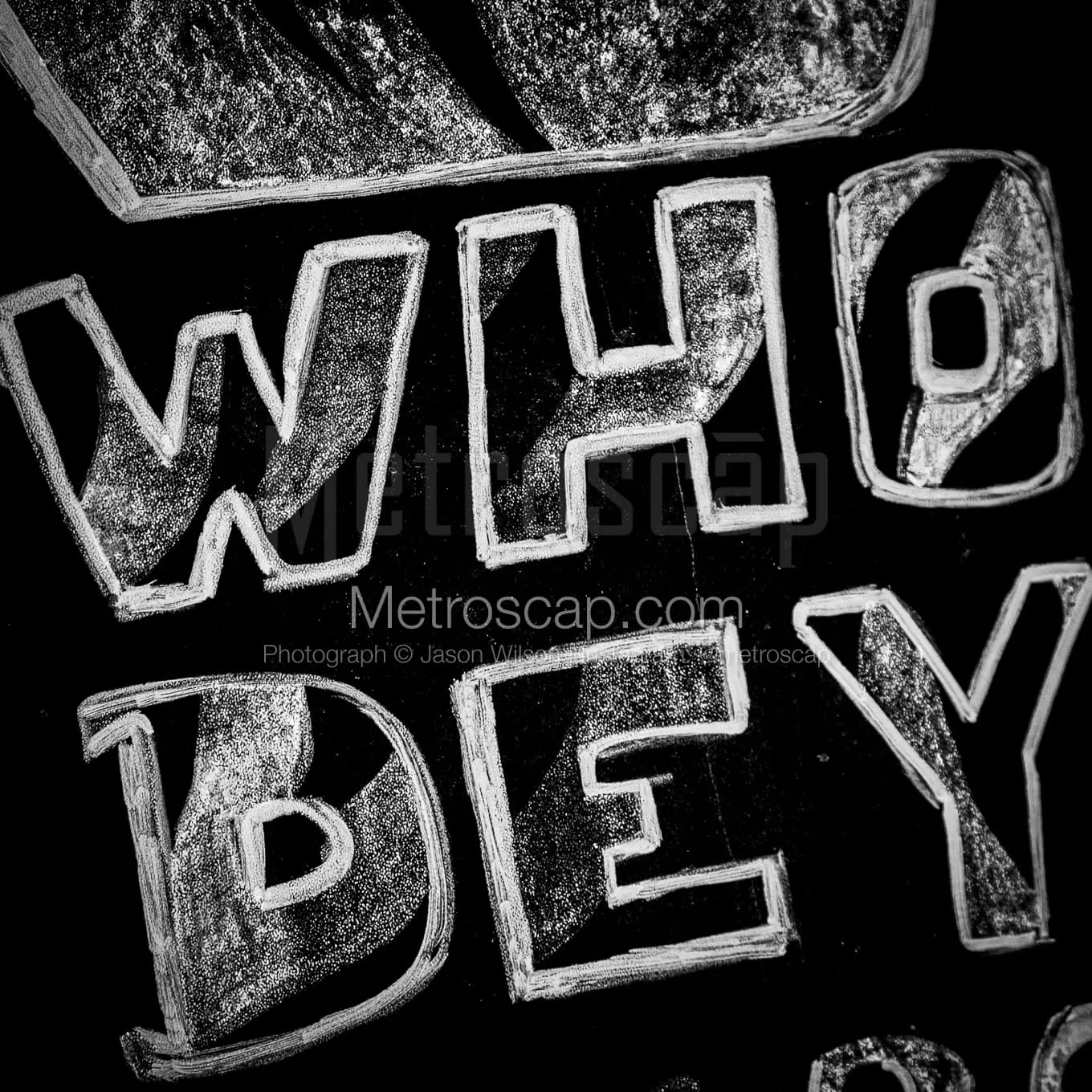 Cincinnati Photography Black and White: Who-Dey