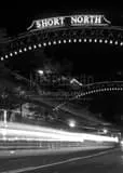 Short North Arches Over North High Street Black and White