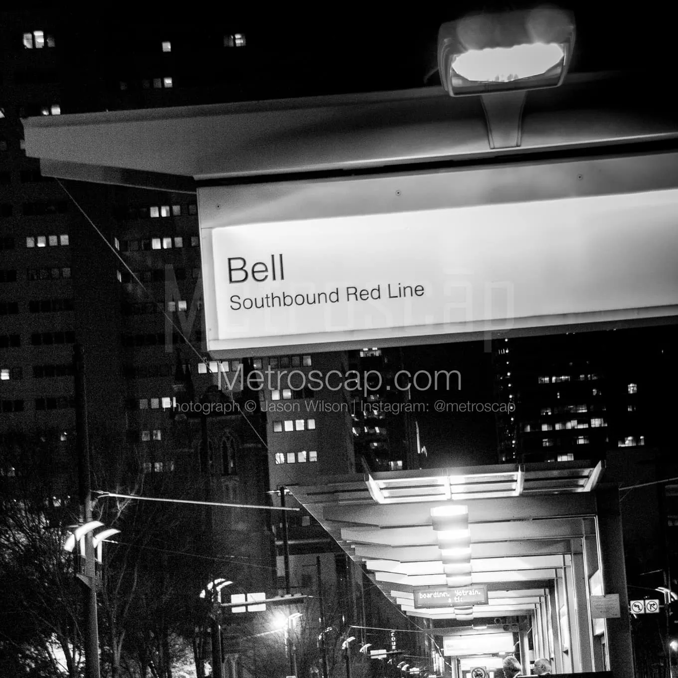 Houston Photos Black and White: Bell Station on the Southbound Red Line ...