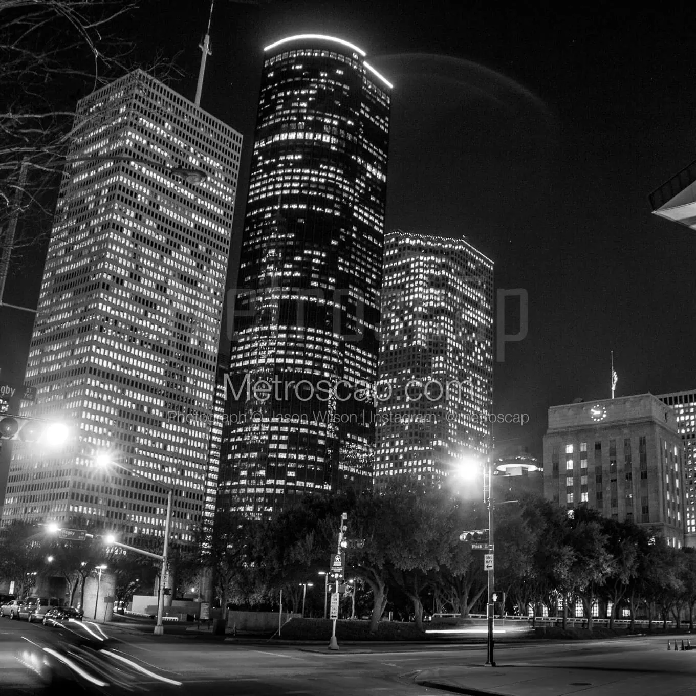 Houston Photos Black and White: Downtown Houston
