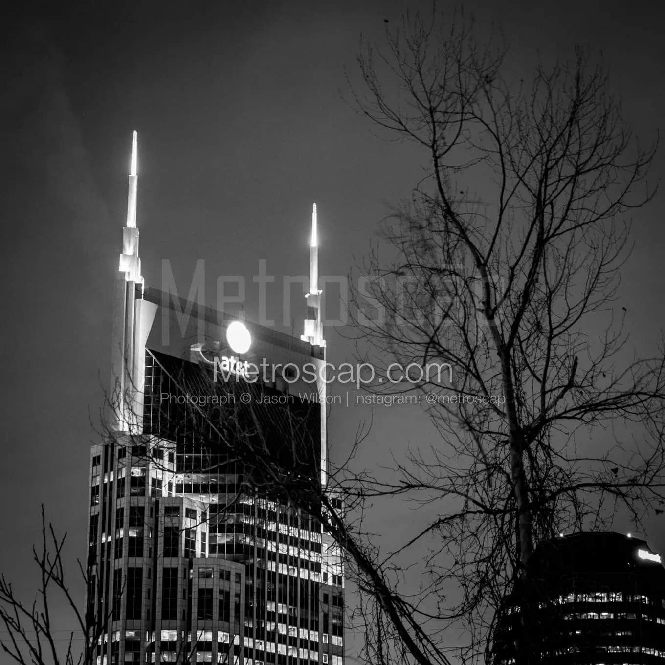 Bellsouth Batman Building Black and White