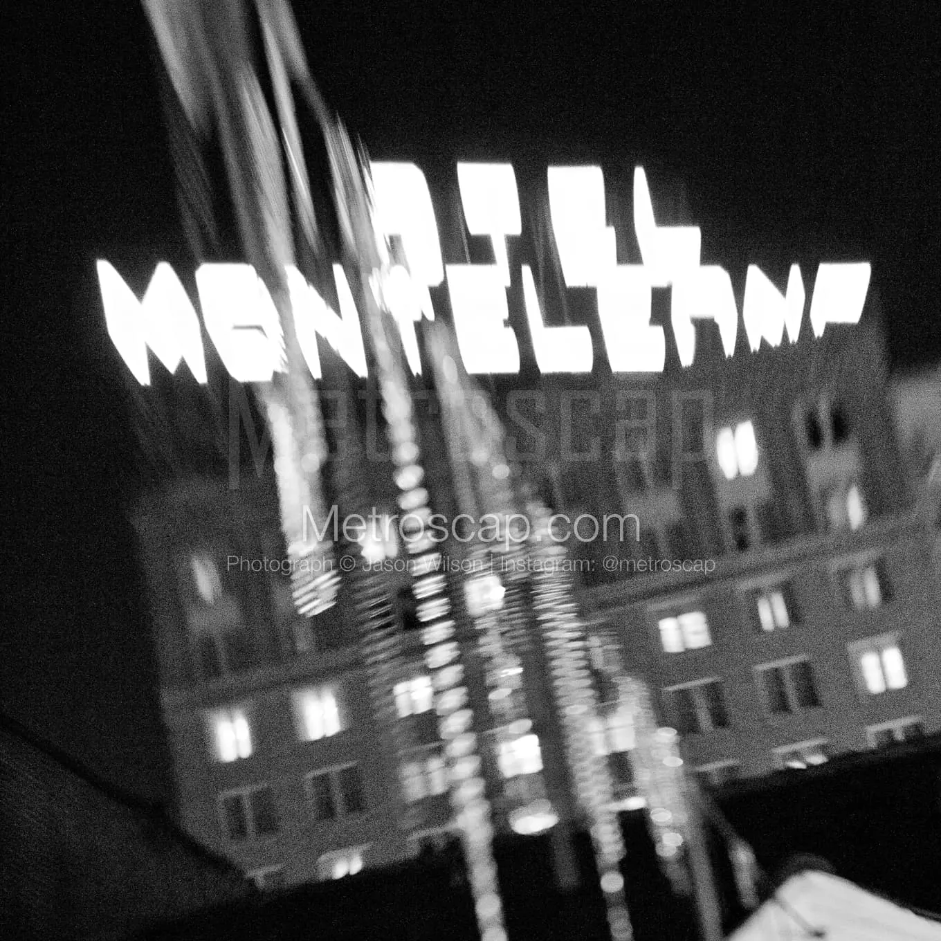 New Orleans Photos Black and White: The Hotel Monteleone Sign from ...