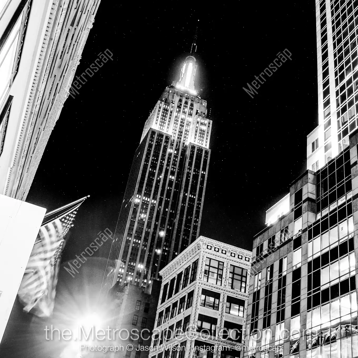 Empire State Building Black and White