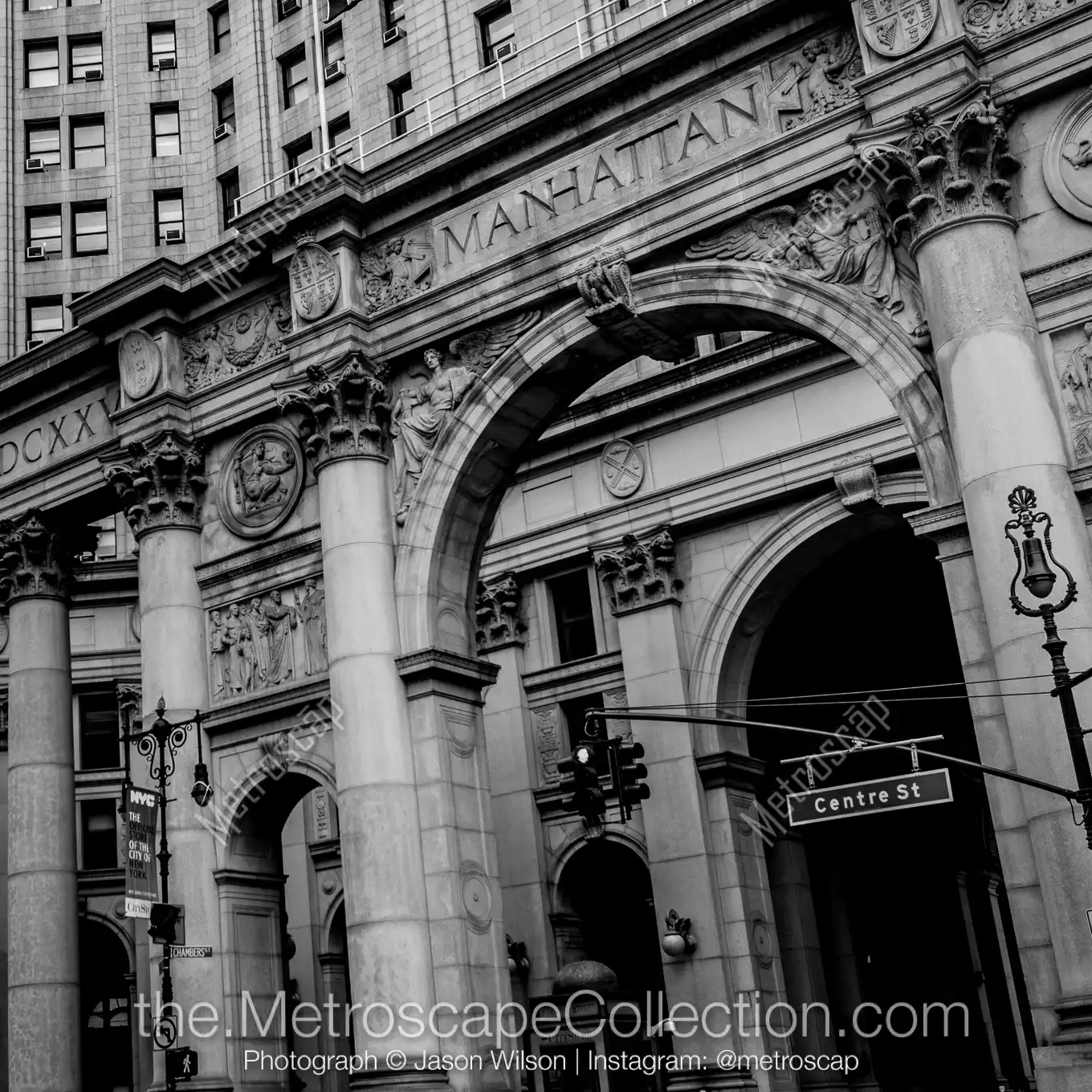 New York City Photography Black and White: The Manhattan Borough Building