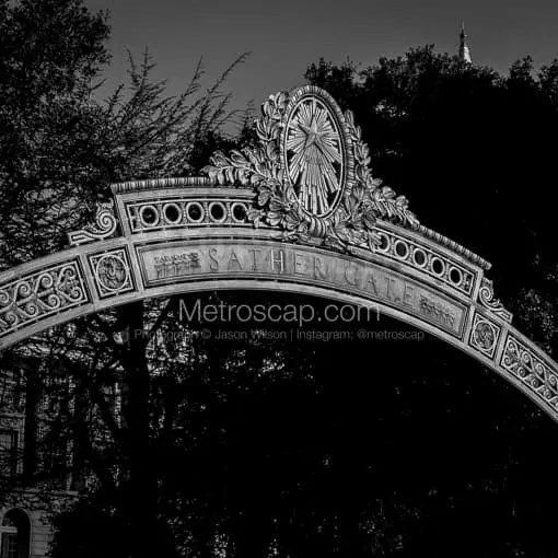 San Francisco Photography Black and White: The UC Berkeley Sather Gate